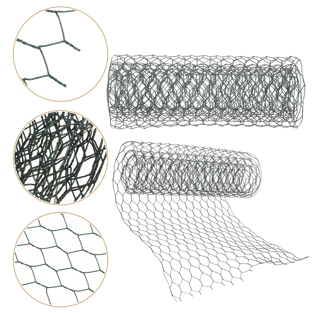 2 Rolls Poultry Pen Garden Net Flower Arrangement Chicken Wire Mesh ...