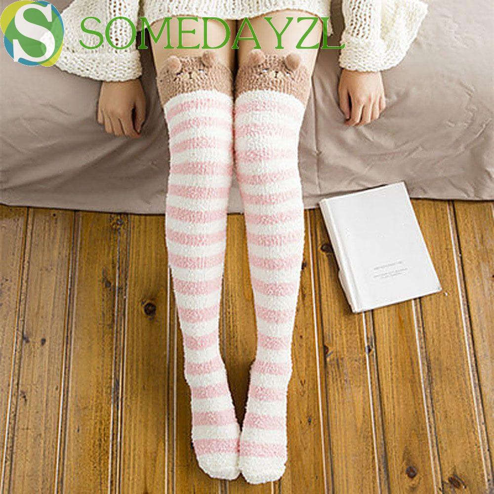 SOMEDAYZL Warm Socks Cozy Modeling Stockings Kawaii Lovely Cute Knee ...