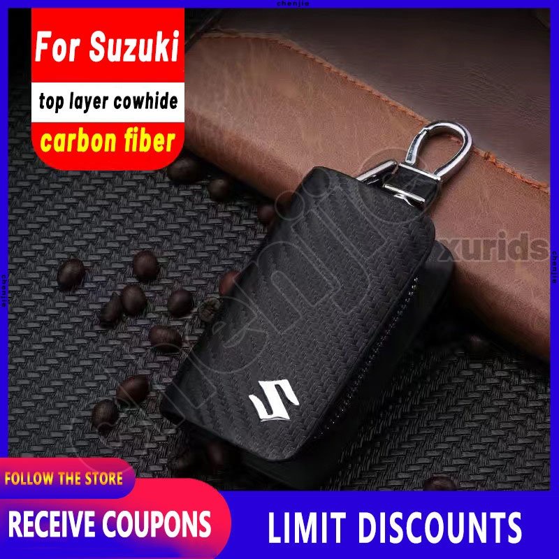 high quality carbon fiber leather for Suzuki key cover Remote key case ...