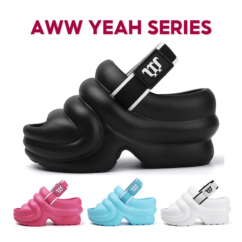 new trending 10cm high Rubber slip-on Sandals platform Sandal for woman ...