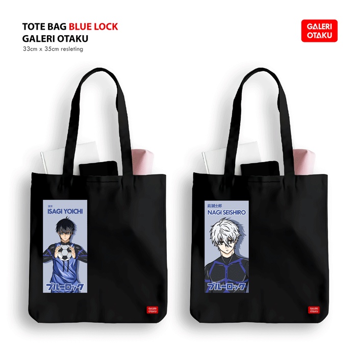 Blue lock tote bag Canvas anime premium/Totebag black repleting/bachira ...