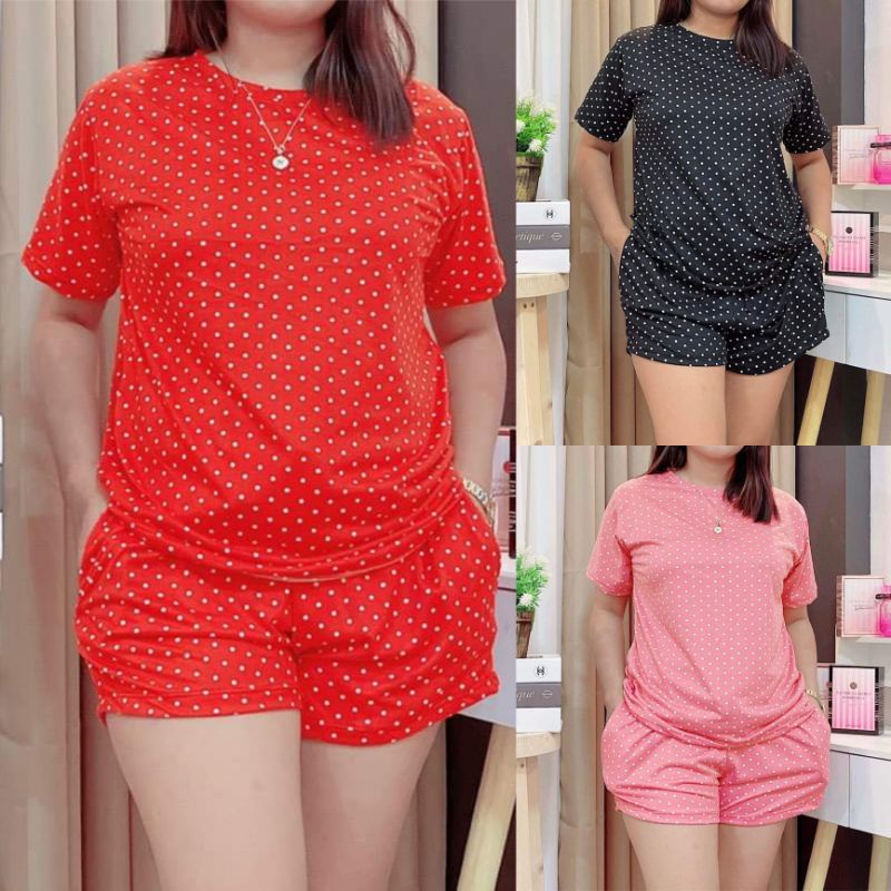 POLKATIS | PAMBAHAY POLKA TERNO SHORT FOR WOMEN PLUS SIZE | Shopee ...