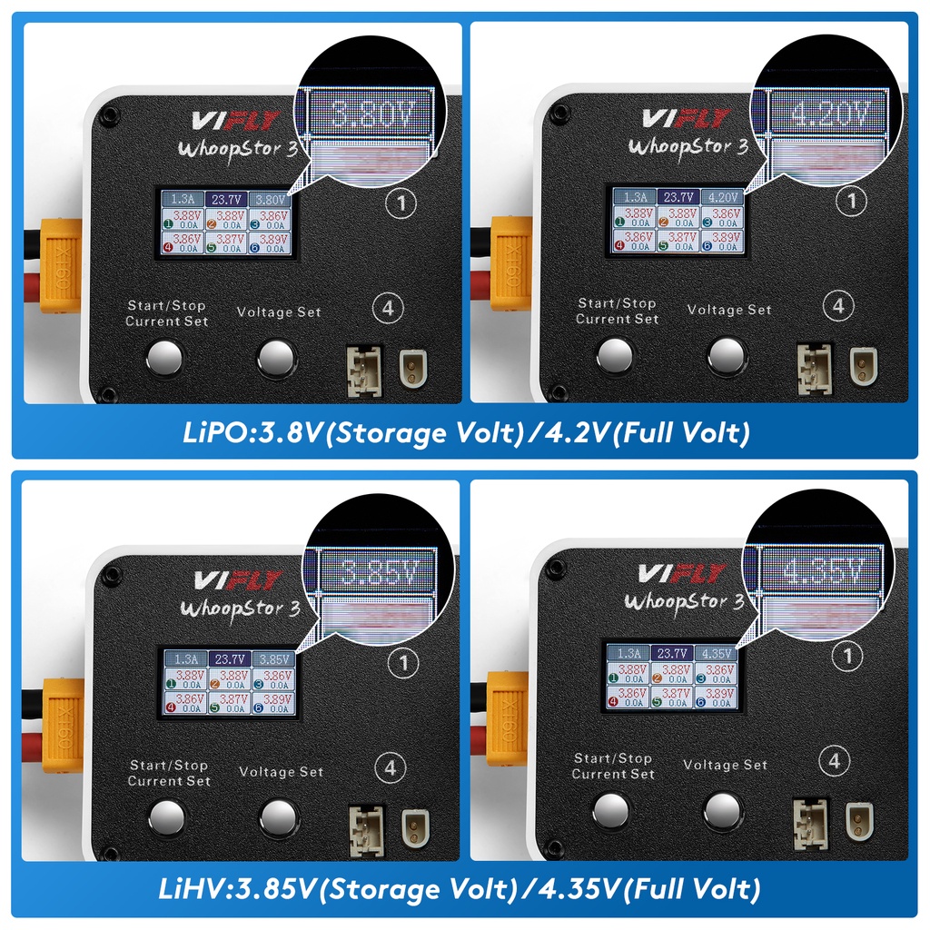 VIFLY WhoopStor 3 V3 6 Ports 1S LIPO Battery Charger Discharger Storage ...