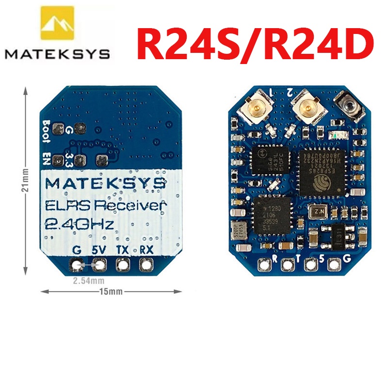 MATEK R24D R24S ELRS 2.4G Receiver 21X15mm ExpressLRS CRSF for RC FPV ...