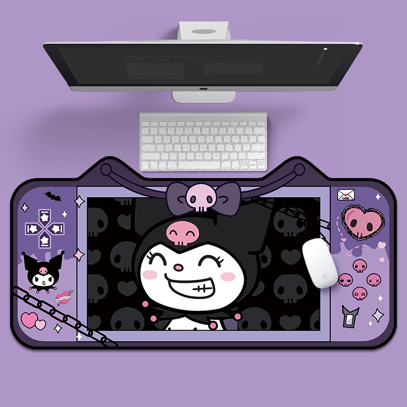 Kuromi Theme Cartoon Mouse Pad Cute Girl Office Keyboard Computer Large ...
