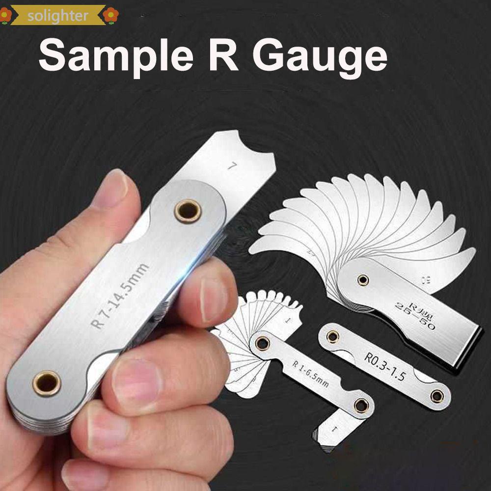 16pcs/set Screw Pitch Radius Fillet Gauge Arc Measuring Tool Stainless ...