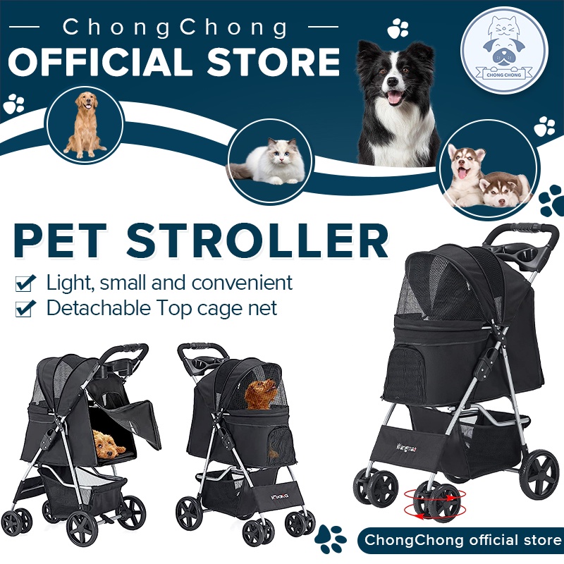 Pet Stroller Premium 3-in-1 Multifunction Dog Cat Jogger Stroller ...