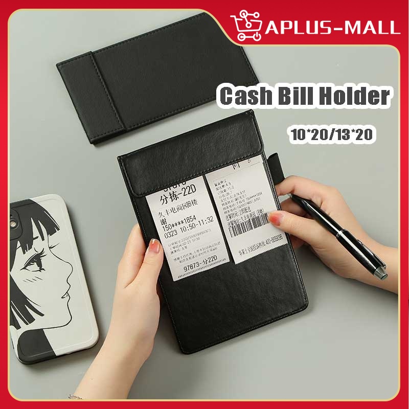 Magnetic Leather Menu Cash Bill Holder Signature Pad Receipt Holder ...