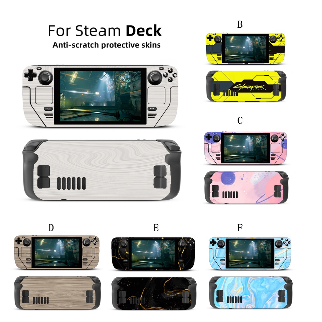 Full Set Skin Decal for Steam Deck Protective Skin Wrap Set for Valve ...