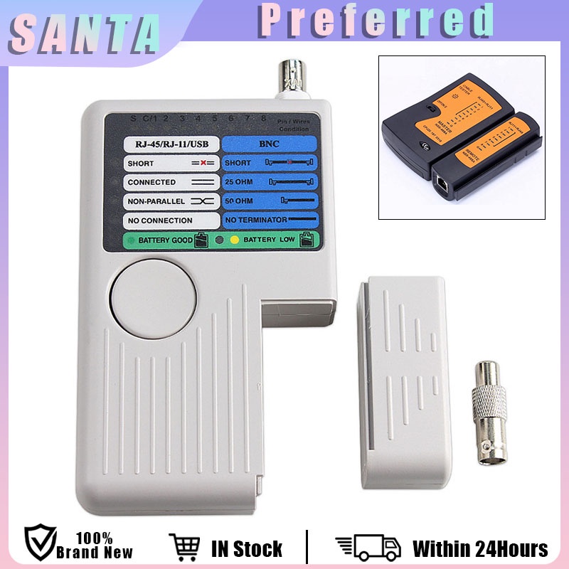 Four In One Lcd Network Cable Tester Remote BNC RJ45 RJ11 CAT5 UTP LAN ...