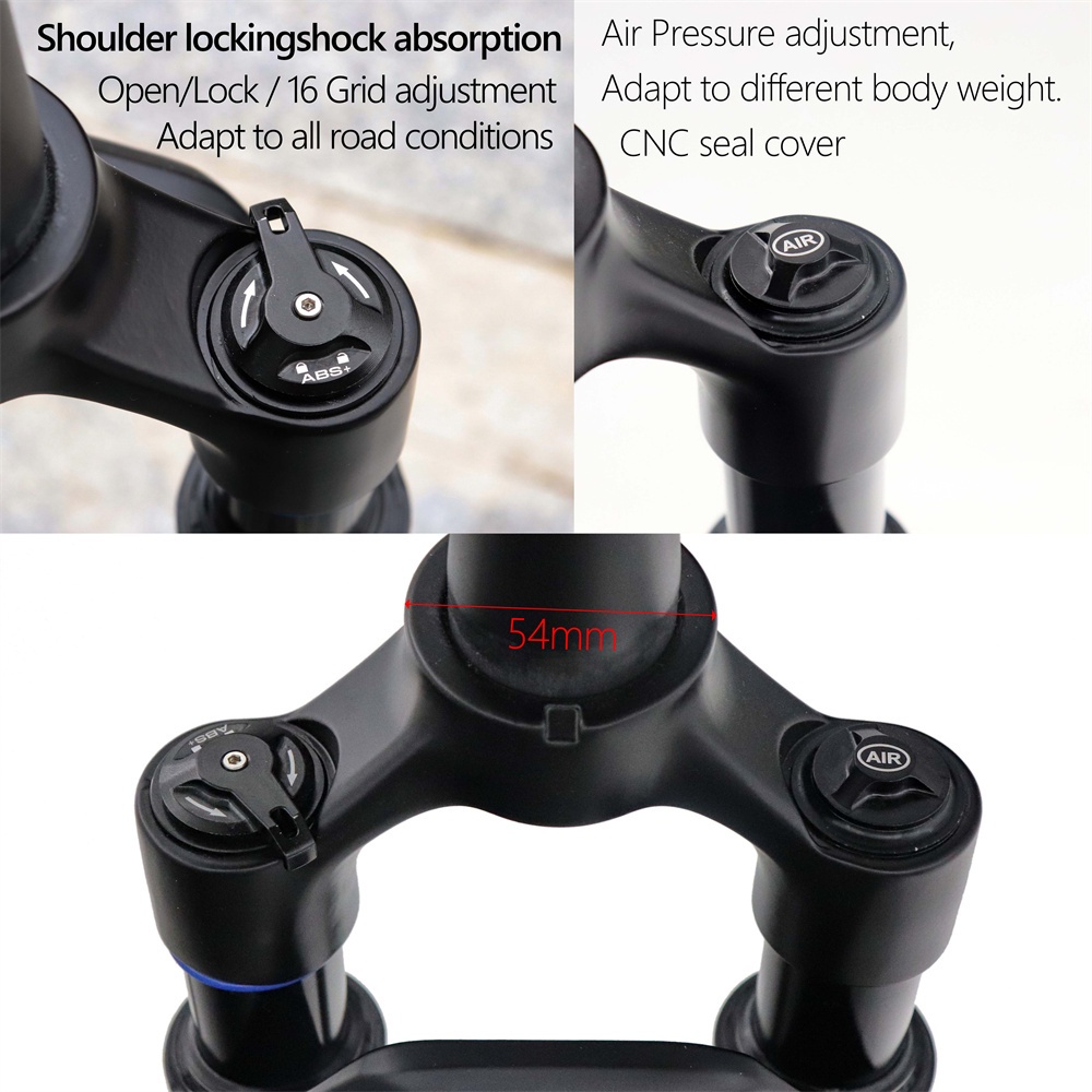 KOCEVLO Road Bike Fork Gravel Suspension Off-Road Damping Air Pressure ...