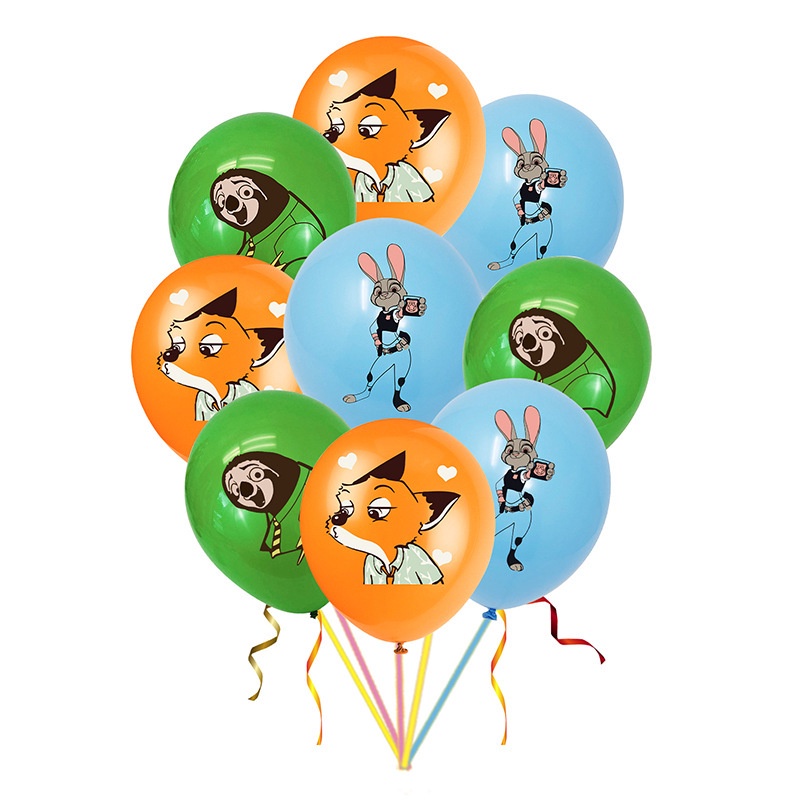 12pcs Zootopia Zootopolis Movie Theme Birthday Party Decoration ...