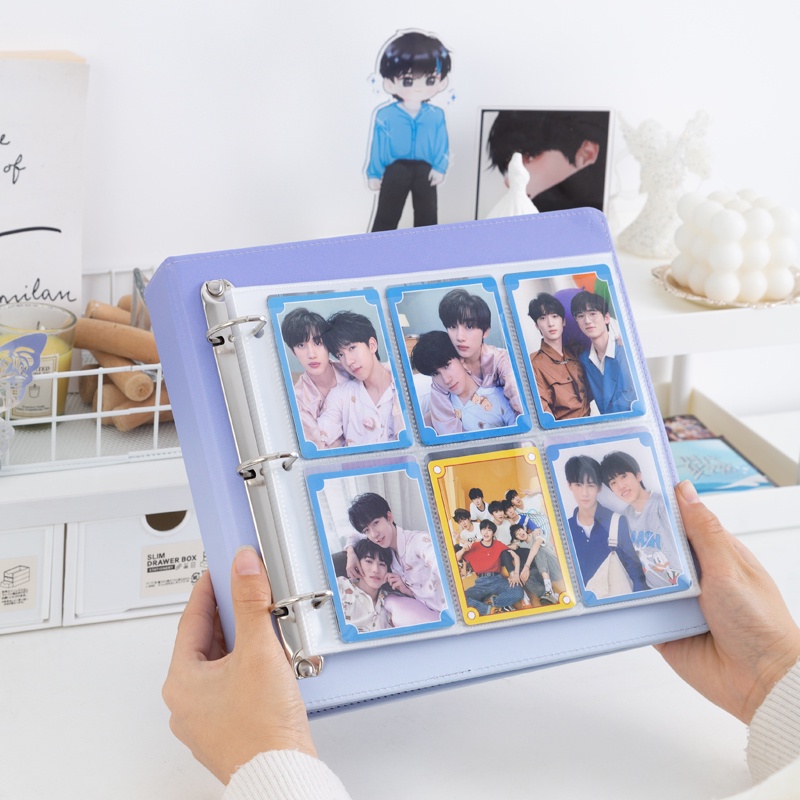 Gradient Six-Grid Card Book Thickened Inner Page Star Chasing Storage ...