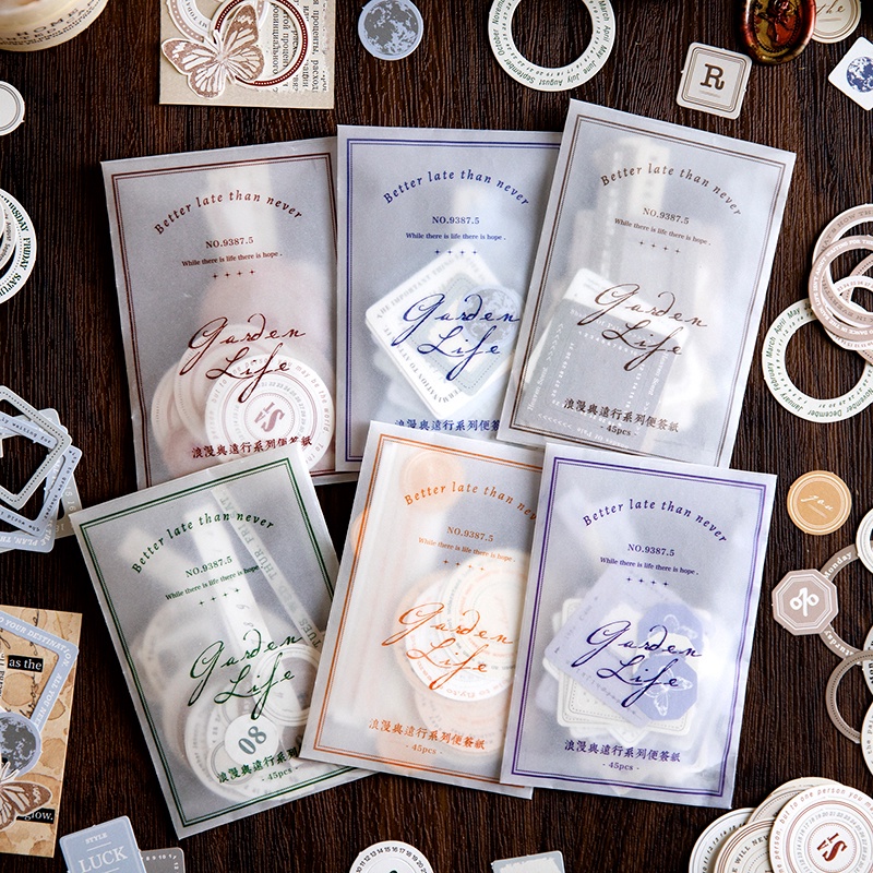 ENWEI 45 Pcs [Romantic Travel Series] Vintage Tearable Journal Material ...