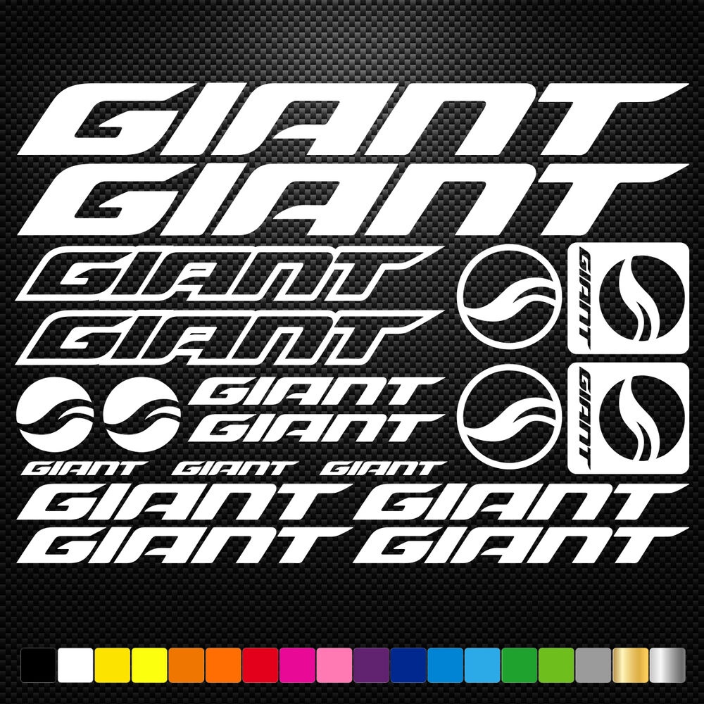 1Set FITS Giant Vinyl Stickers Sheet Bike Frame Cycle Cycling Bicycle ...