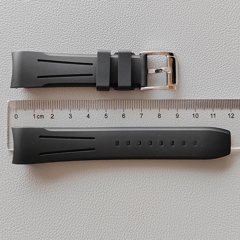 FKM Fluorine Rubber Watch Strap for Men's Water Ghost for Daytona GMT ...