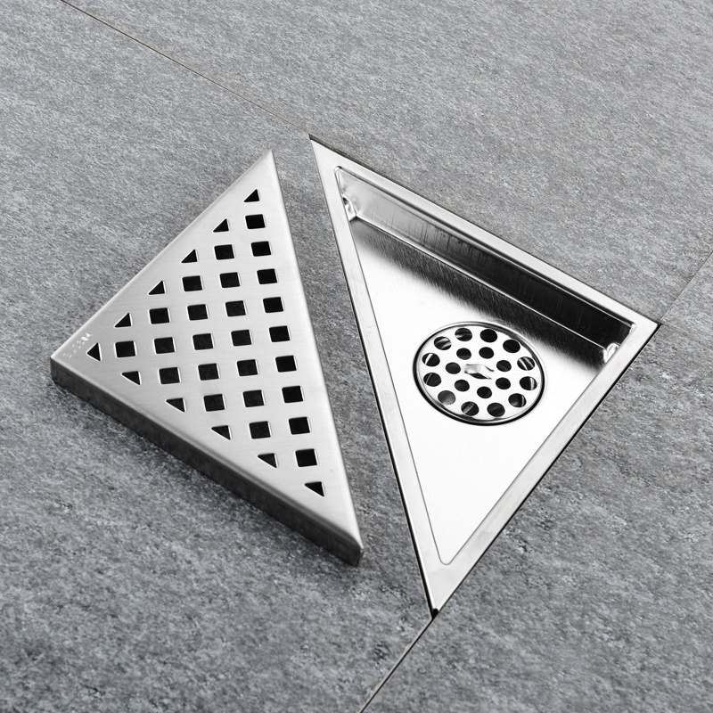 Shower Drain Protectors Floor Drain Strainer Triangle Wall Corner 304 ...