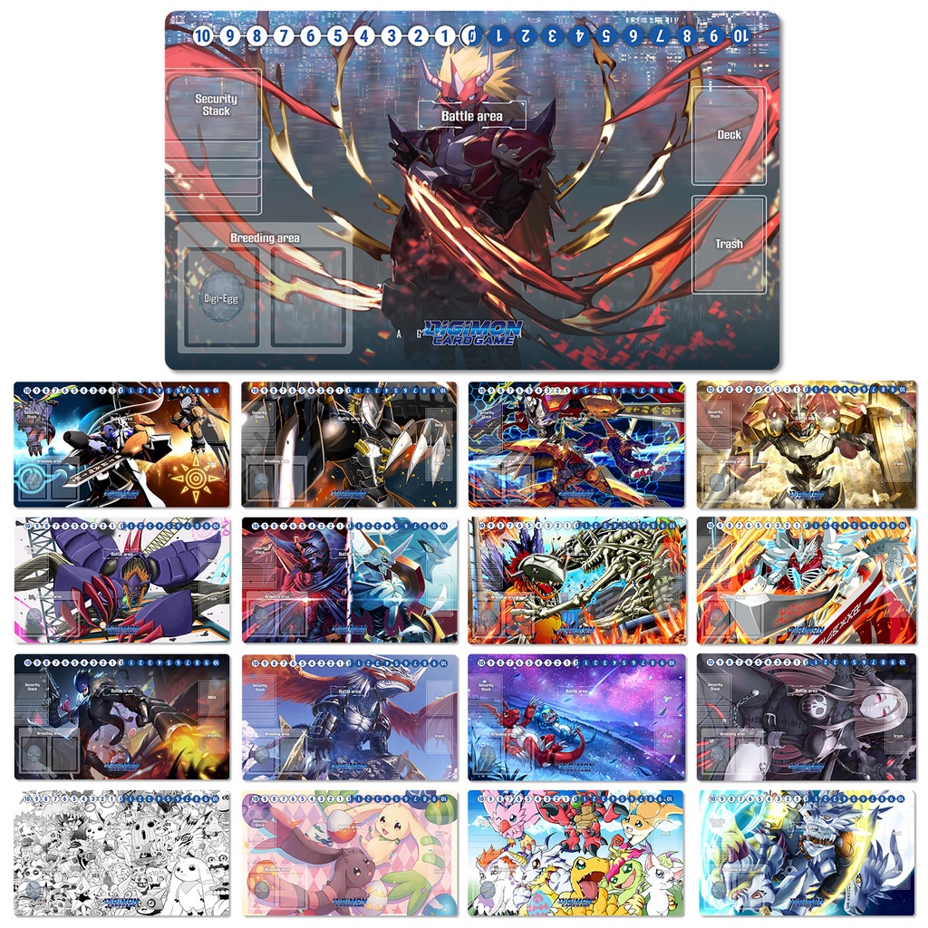Board Game Digimon Playmat Omegamon Agnimon Terriermon Metal Greymon ...