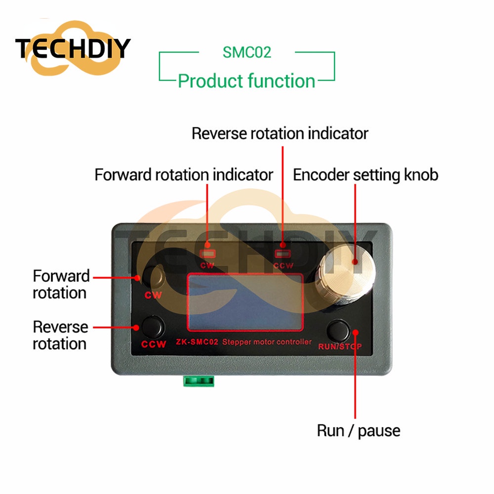 SMC02 Stepper Motor Driver Motor Controller DC 5-30V 4A Reverse Pulse Speed Control Board ...
