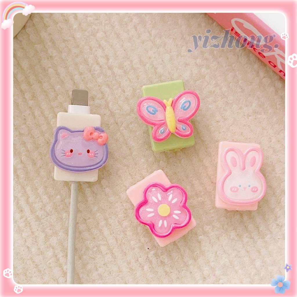 Cable Bite Charging Cables Protector Data Line Cord Cute Butterfly Duck ...