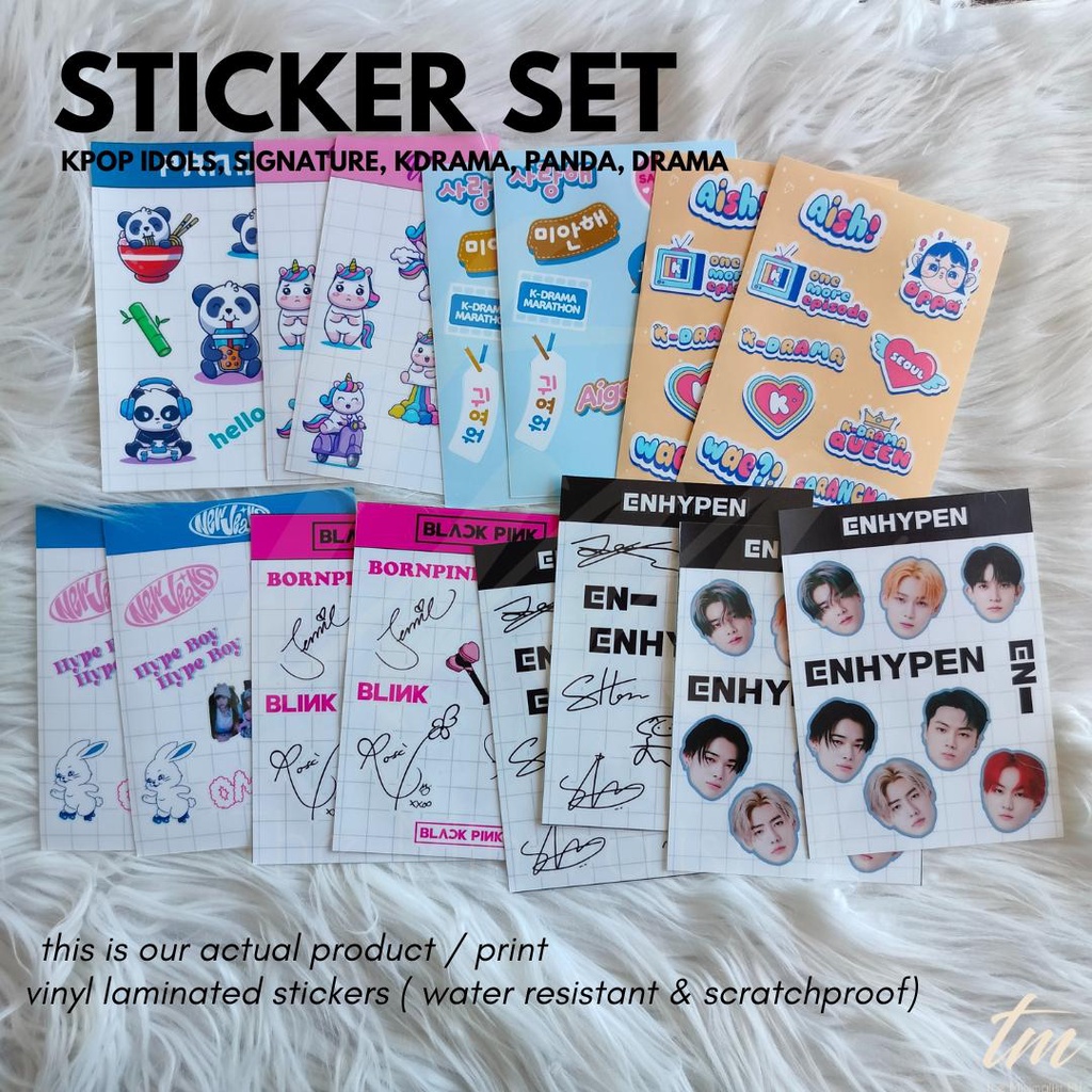 Premium KPOP Sticker Set - BLACKPINK & ENHYPEN Inspired Design | Shopee ...