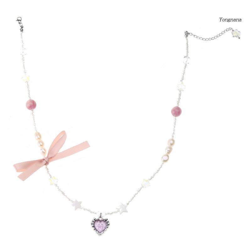 【CH*】 Love Heart Pendant Necklace For Women Girl Vintage Collar ...