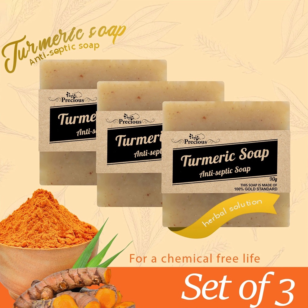 KMA Turmeric Soap body Soap - Set of 3 (3x90gram) | Shopee Philippines