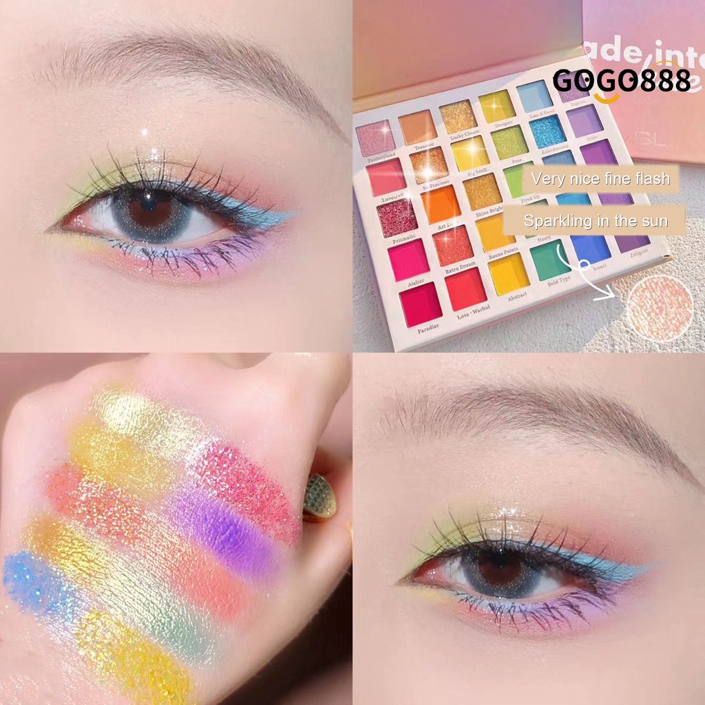 Gogomz Eye Shadow Glittery Waterproof Eye Makeup 30-color Pearly Matte ...