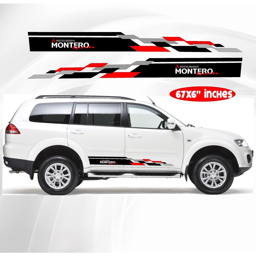 x2 MITSUBISHI MONTERO BODY STICKER / MACHINE CUT VINYL STICKER | Shopee ...