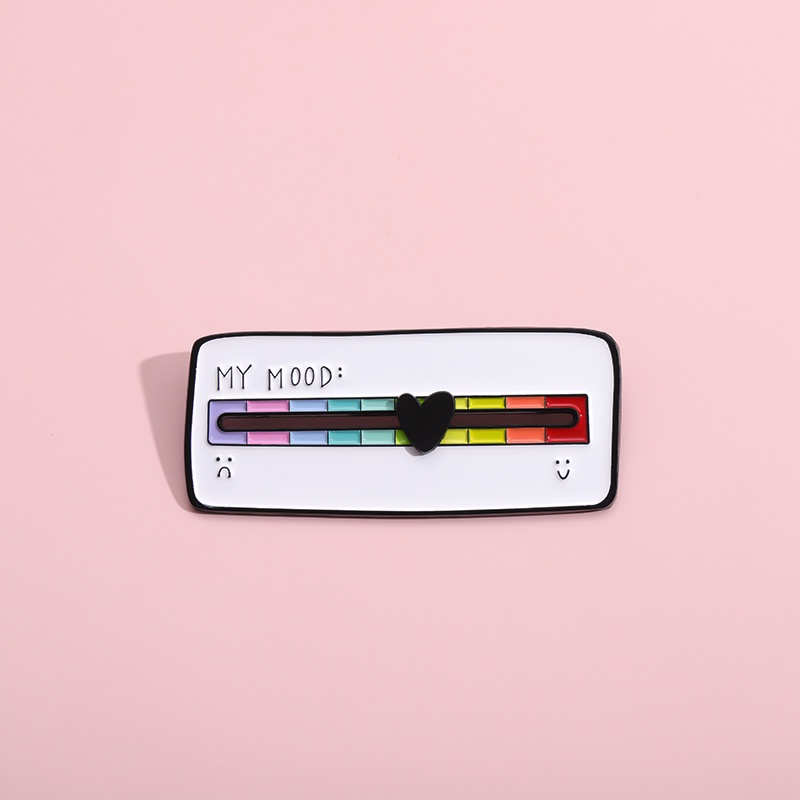 My Mood Rainbow Mood Scale Pin Moveable Heart Slide Funny Mood ...