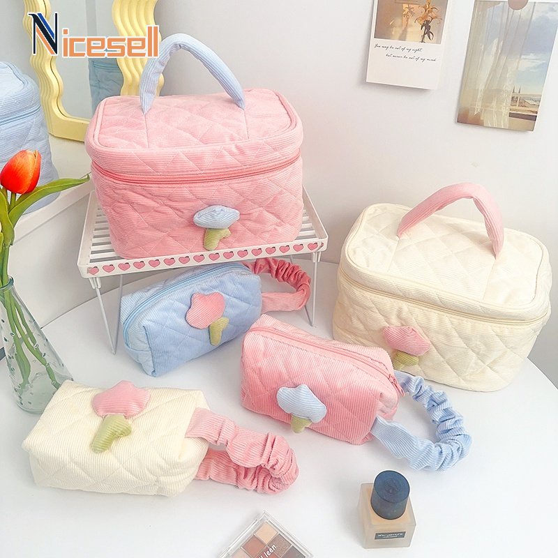 Tulip Cosmetic Bag Portable Toiletries Storage Makeup Pouch Box Women ...