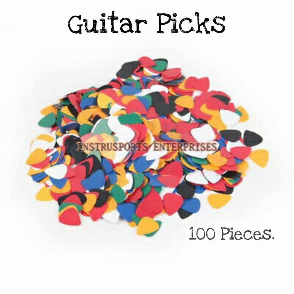 Guitar Picks 100 Pcs. - 0.46mm Plectrums Lightweight Musical ...