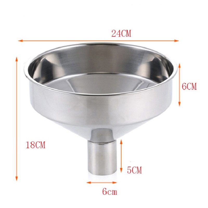 1Pc Stainless Steel Funnel Large Kitchen Funnel Liquid Cooking Oil ...