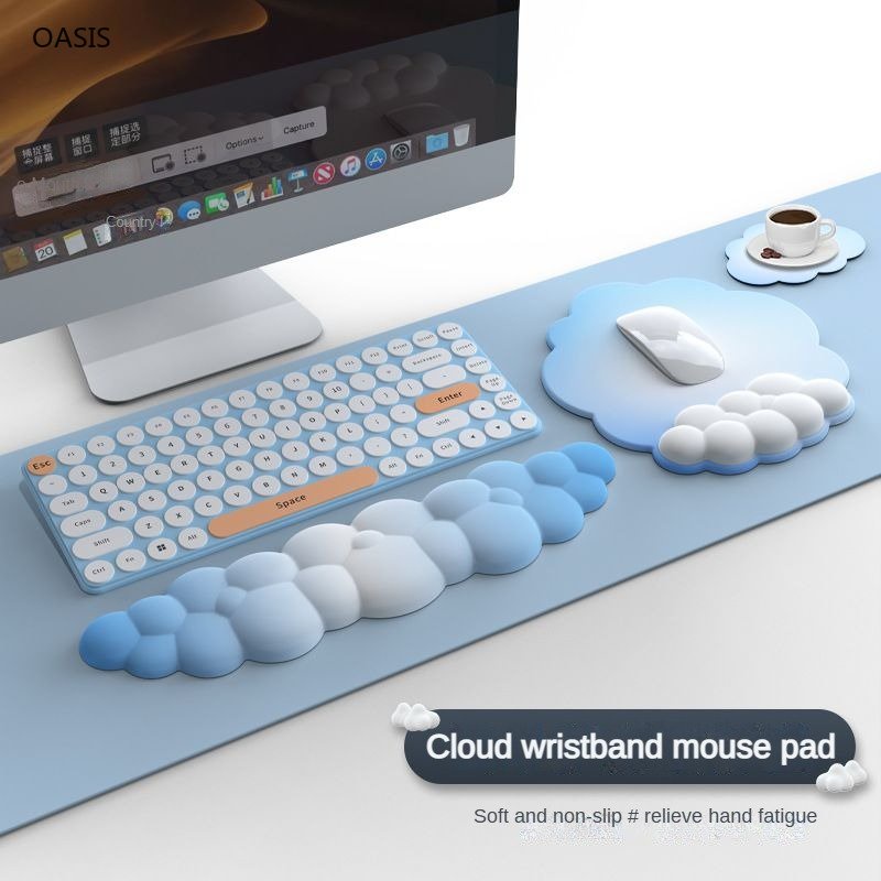 Cloud Soft Shaped Keyboard Pad Environment Friendly Leather Material ...
