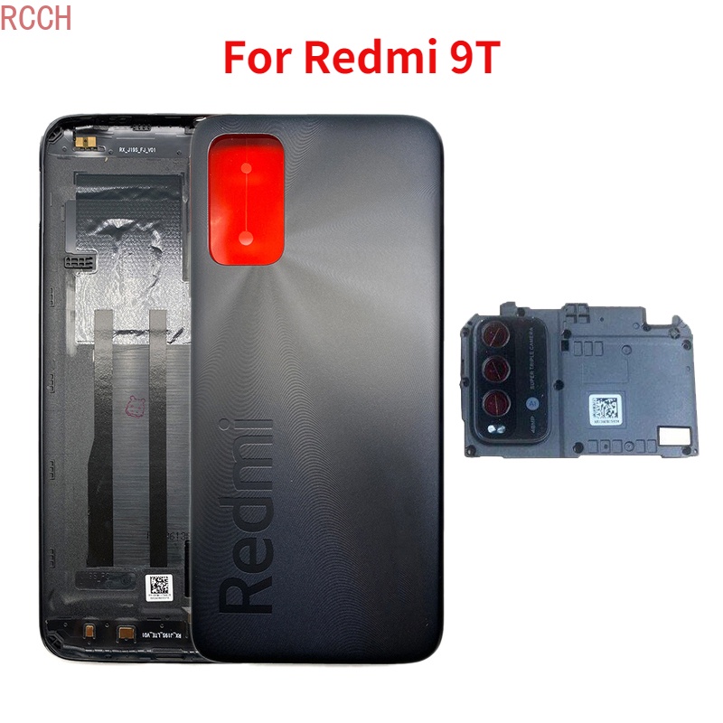 New Back Cover For Xiaomi Redmi 9T Battery Cover Rear Door Housing Case with Camera Frame lens ...