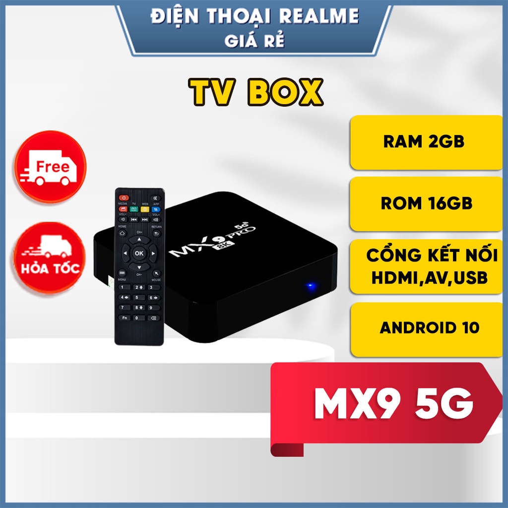Android TV Box MX9 5G Ram 2-16G - Dual Band Wifi Smart Internet ...