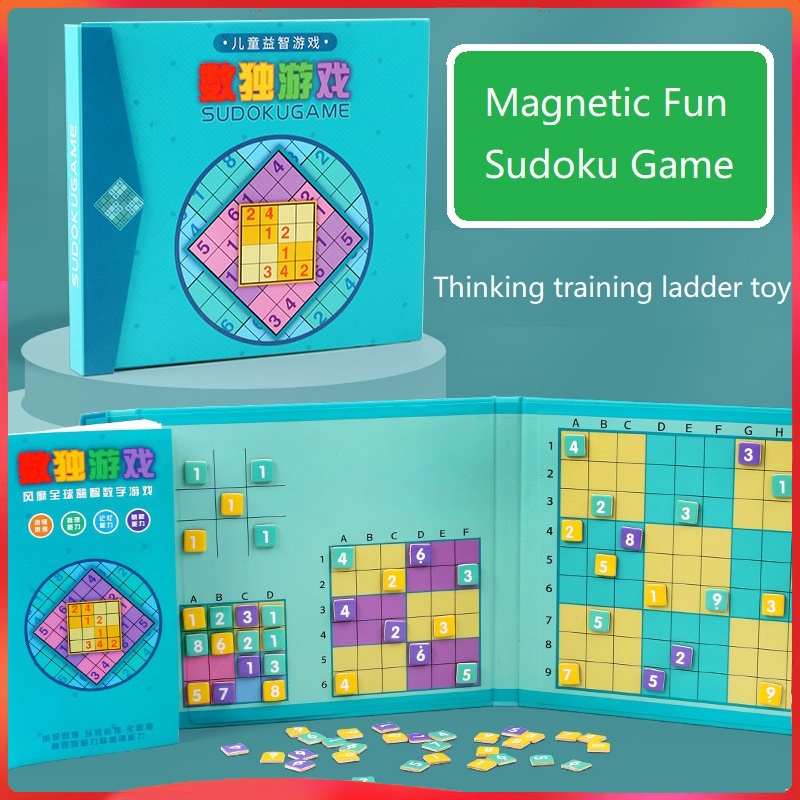 Sudoku Game 4 in 1 Magnetic Wooden Sudoku Game Book Preschool Early ...
