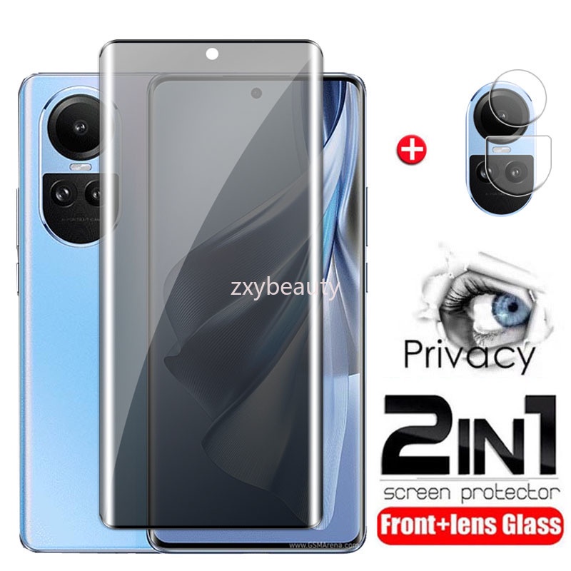 2in1 Curved Privacy Tempered Glass For OPPO Reno 13 12 11 10 Pro Plus ...