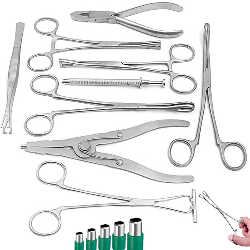 Piercing Clamp Tool Surgical Steel Body Piercing Pliers Dermal Anchor ...
