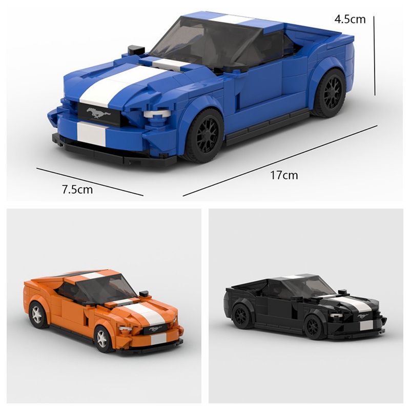 MOC Ford Mustang Super Sports Cars Building Blocks Toys For Kids Boys ...