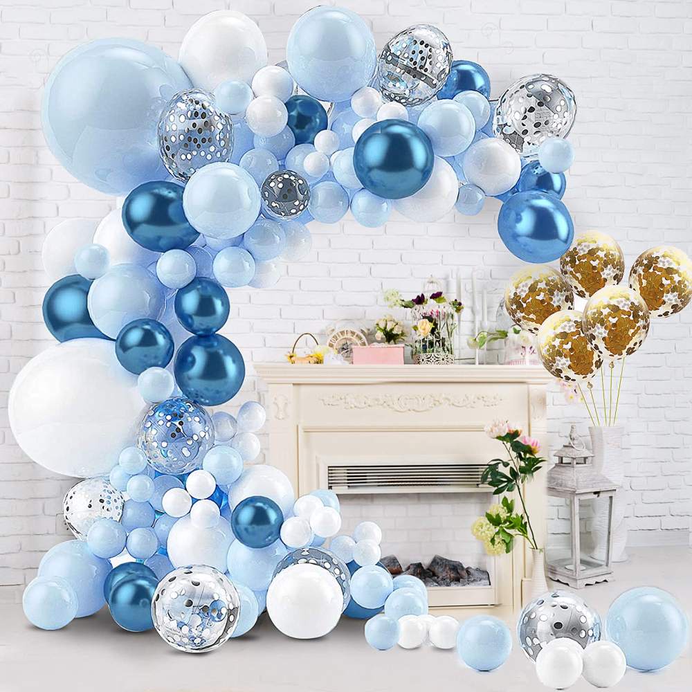 108pcs Blue Balloons Set Birthday Christening Wedding Party Decoration ...