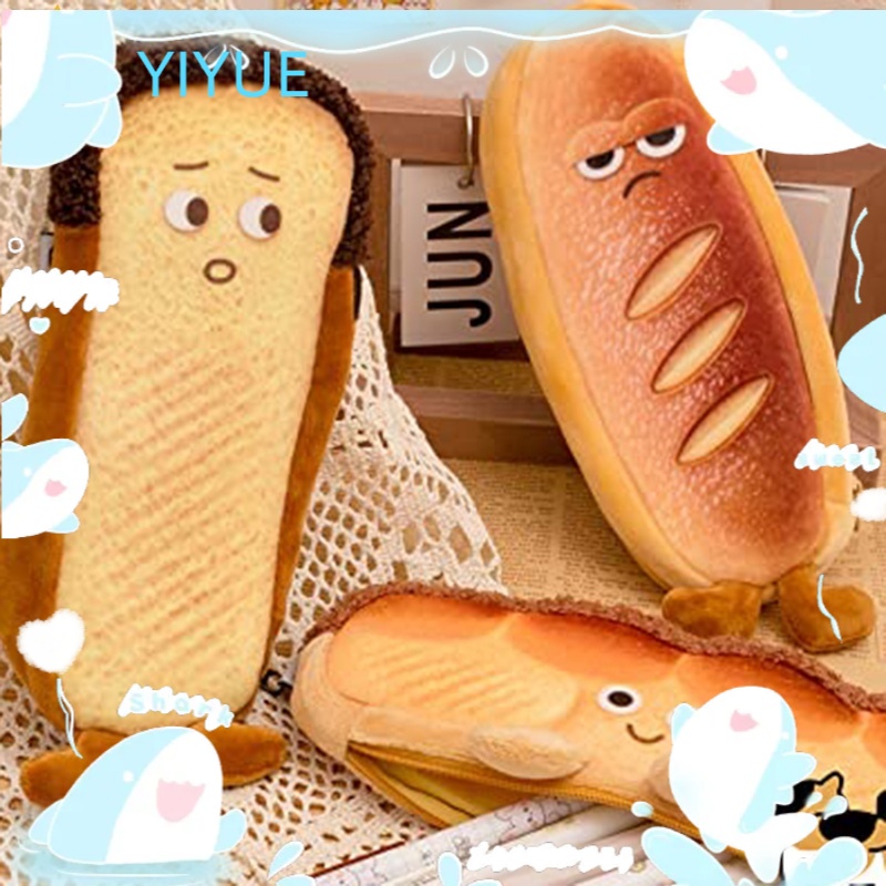 Emotional Toast Bread Pencil Case Student Plush Stationery Box | Shopee ...