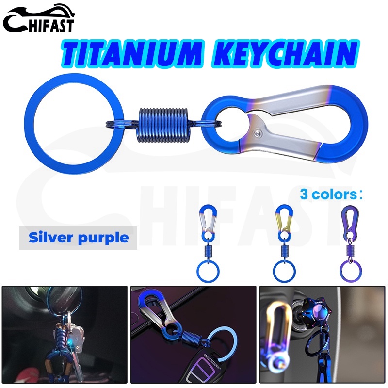 HIFAST Universal Keychain Spring Keychain Carabiner Retractable Waist ...