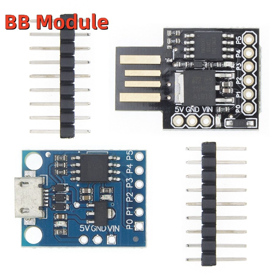 Blue Black TINY85 Digispark Kickstarter Micro Development Board ATTINY85 module for Arduino IIC ...