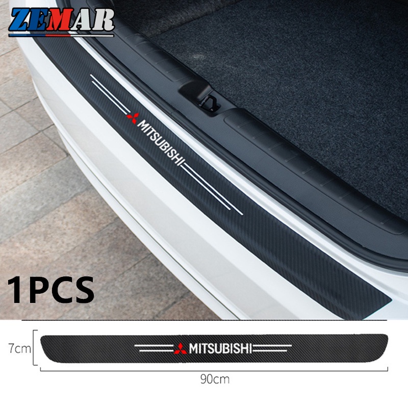 1Pcs/Set Mitsubishi Car Trunk Sticker Carbon Fiber Protector For ...