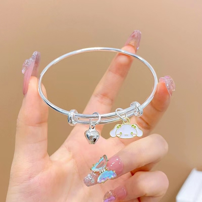 New Sanrio Bracelet Kawaii Anime Melody Kuromi Cinnamoroll Crystal