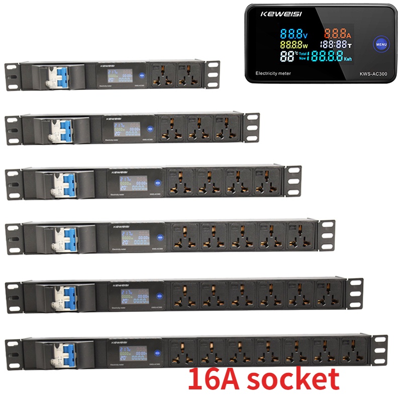 Multifunctional digital display meter with air switch PDU power distribution unit socket 16A ...