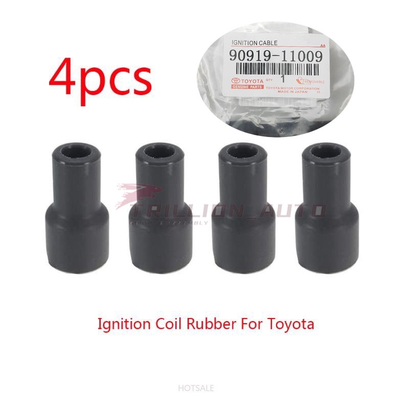 4PCS Ignition Coil Rubber Boots Spark Plug Cap Rubber Boots Cover Plug ...