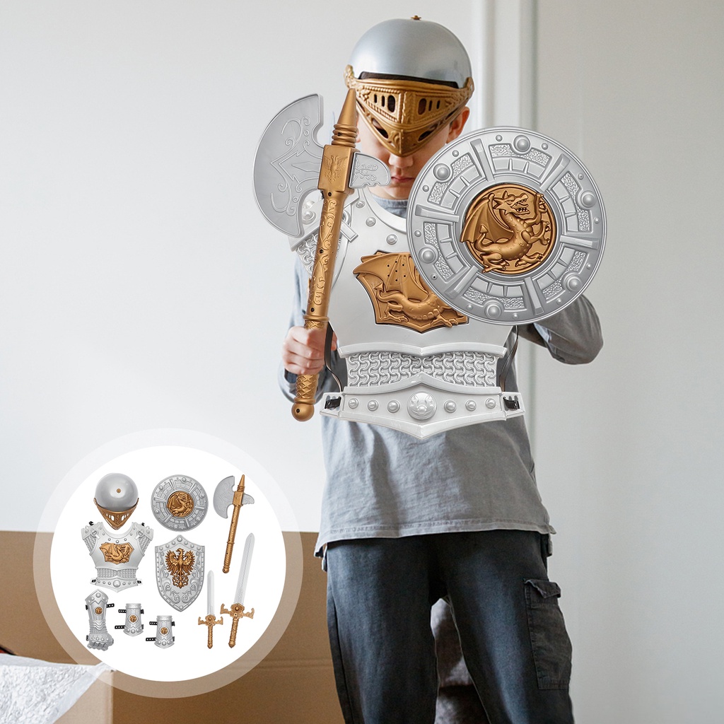 [READY STOCK] Knight Armor with Suit Medieval in Shining Boys Toddler ...