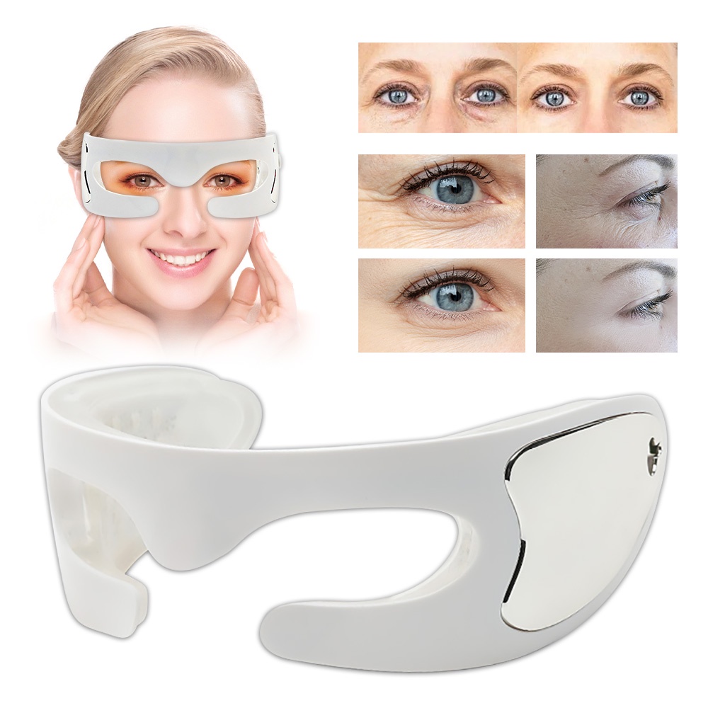 3D LED Light Therapy Eyes Mask Massager Heating SPA Vibration LED Face ...